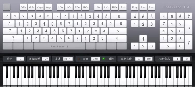 【V神】Refrain 电脑钢琴 软件Free Piano 演奏