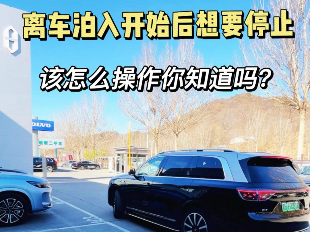 离车泊入开始之后想要停止,该怎么操作你知道么?今天这个视频教会你!...