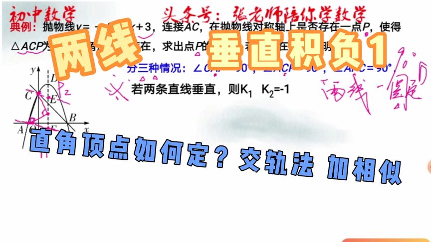 二次函数中直角三角形存在性 奇思妙解新办法