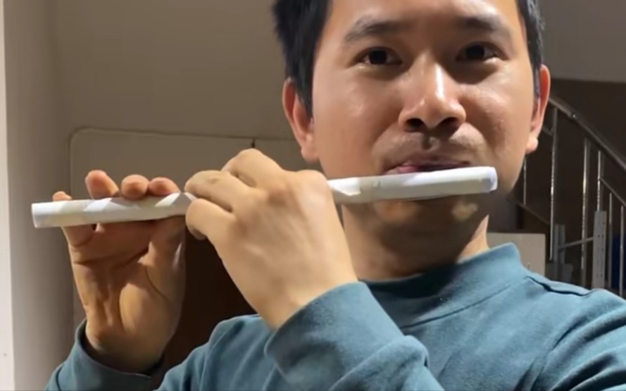 用纸做的笛子竟然也能吹响