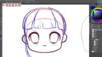 手绘视频 | PS动漫绘画之Q版动漫头发上色的画法教程