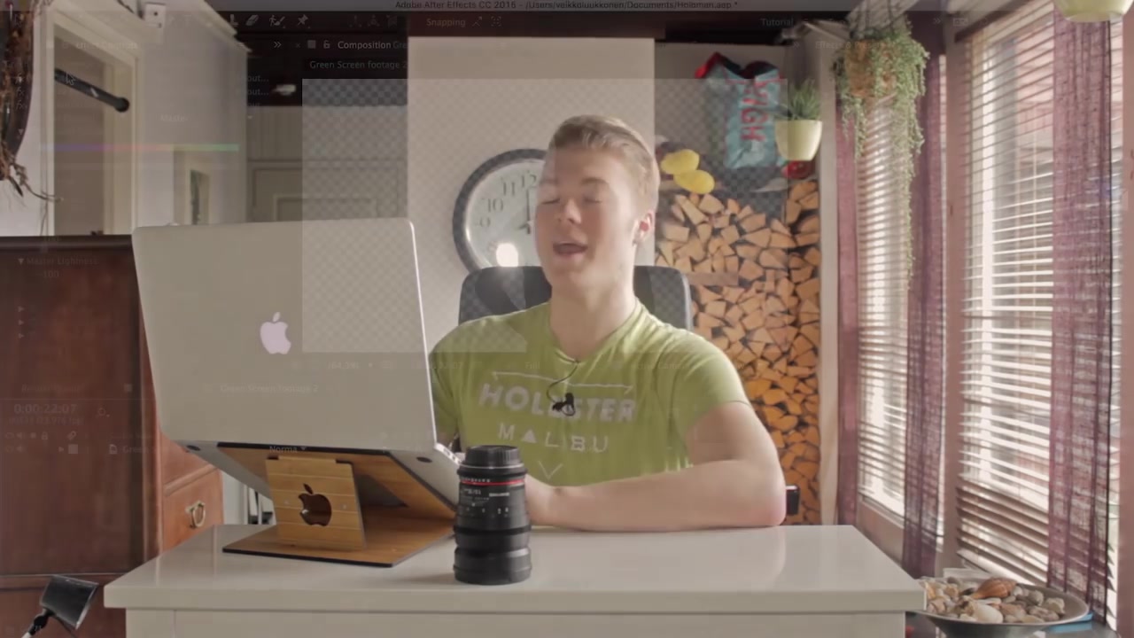 AE教程 制作手机出现高科技全息投影人物动画特效