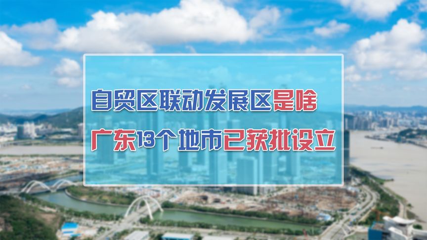 自贸区联动发展区是啥?广东13个地市已获批设立