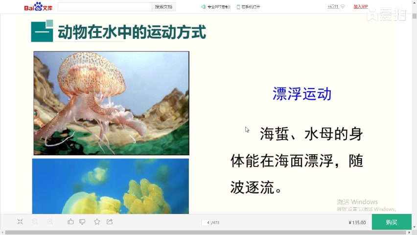 北师大版生物八年级上册第一课动物的运动方式