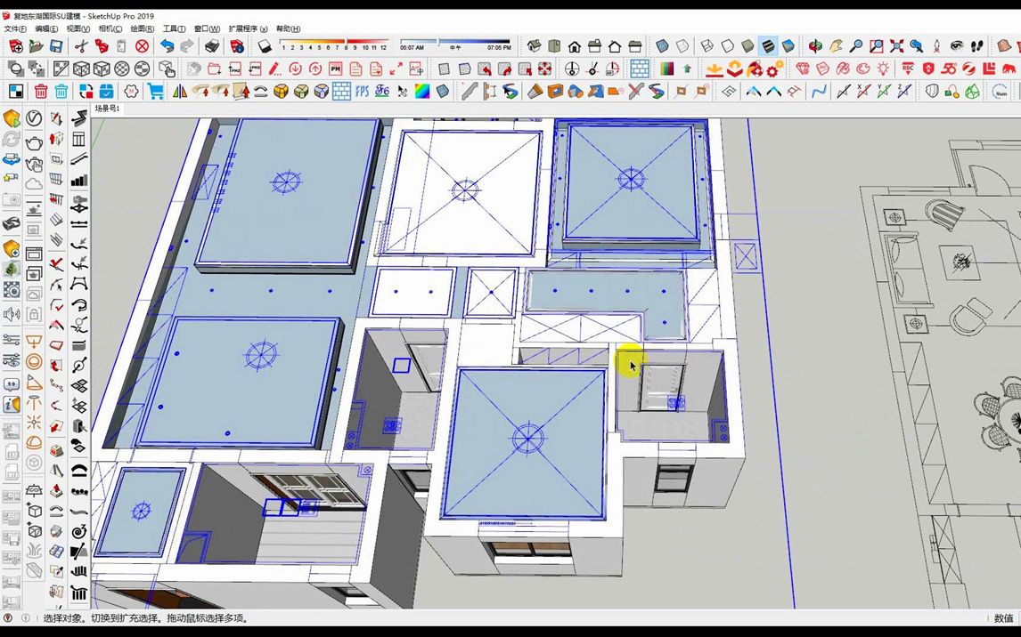 SketchUp教程:小白如何用草图大师做出天花吊顶?13分钟教你学会