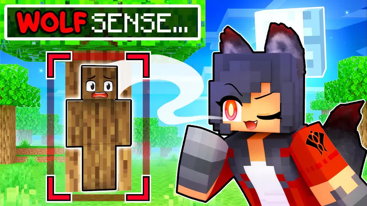 【Aphmau】变成狼人在捉迷藏中作弊!--我的世界模组建筑_哔哩哔哩...