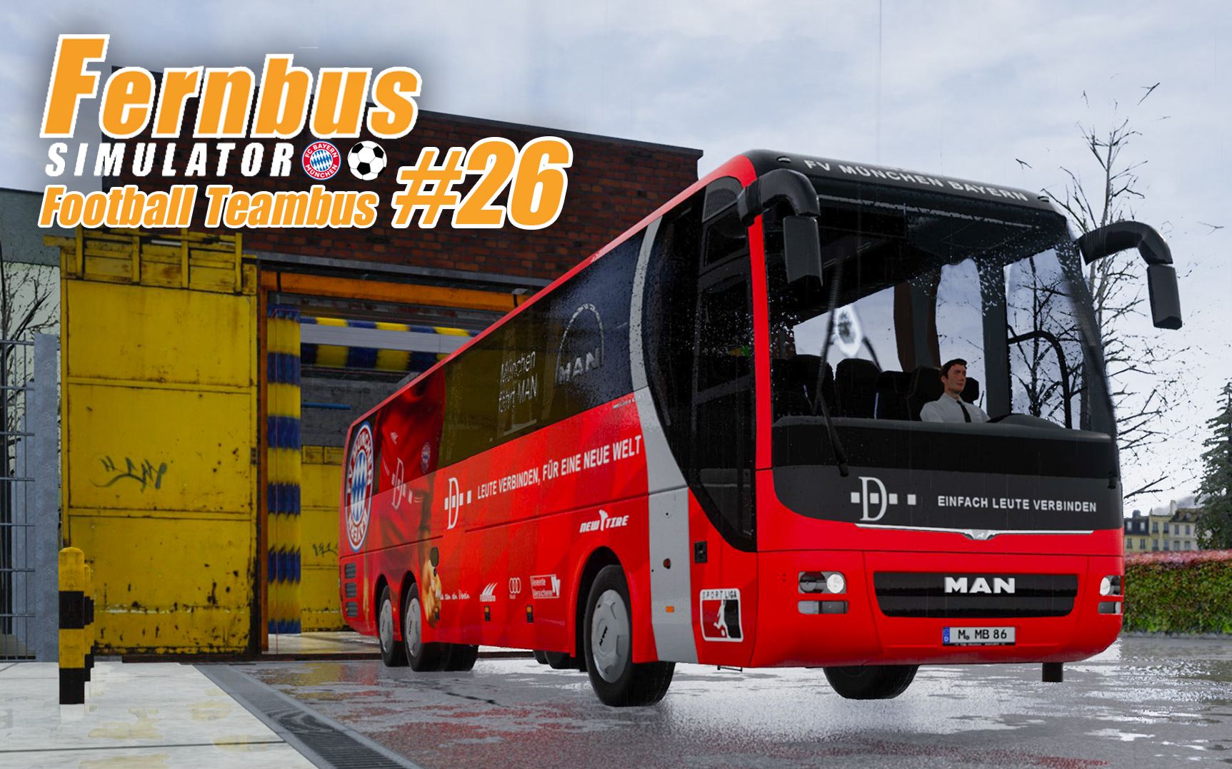 长途客车模拟-球队大巴 #26:雨天洗车大法好 | FBS Football Teambus