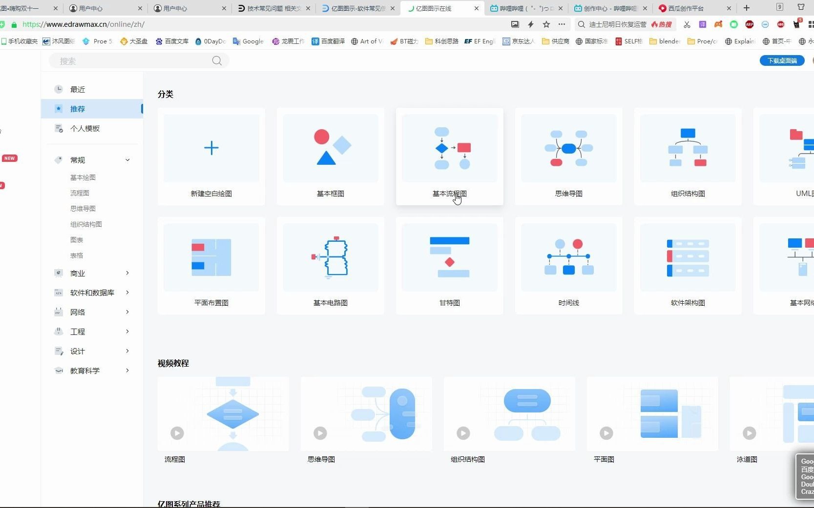 亿图图示免费版-试用版-订阅版区别2021-11-11