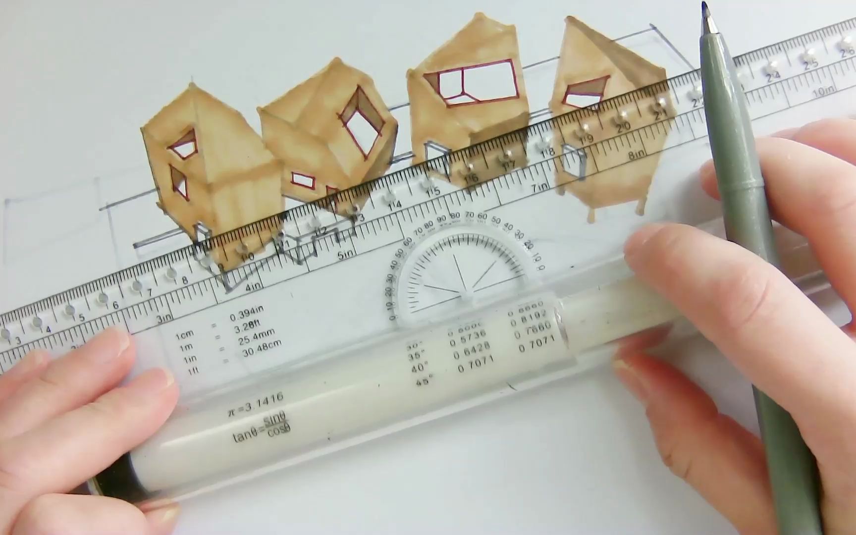 建筑设计手绘表现效果图(棋子)