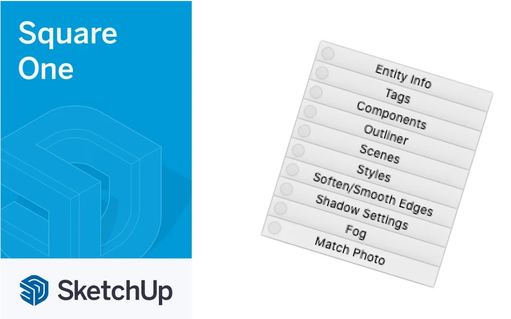 SketchUp 侧面的信息栏。 by sketchup 2021.5.27