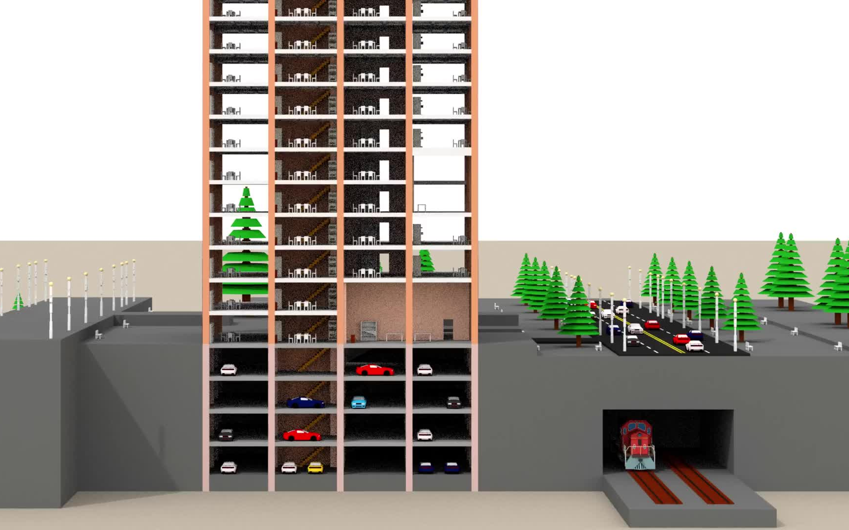 【建筑灾害模拟】16层高楼抗击地震(麦氏烈度7/9/10/12级)(作者:...
