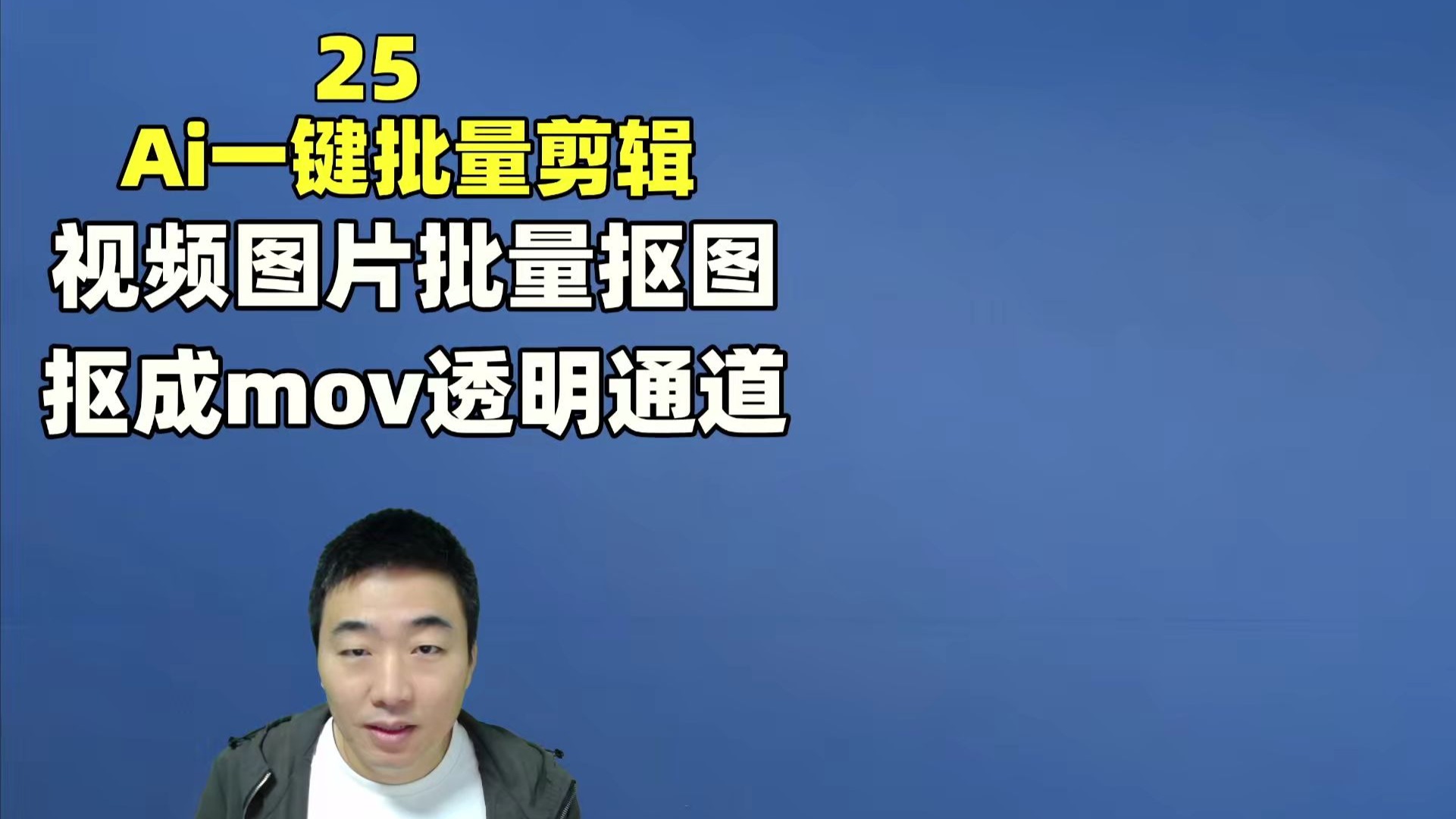 视频批量抠像成mov透明通道素材,图片批量抠图