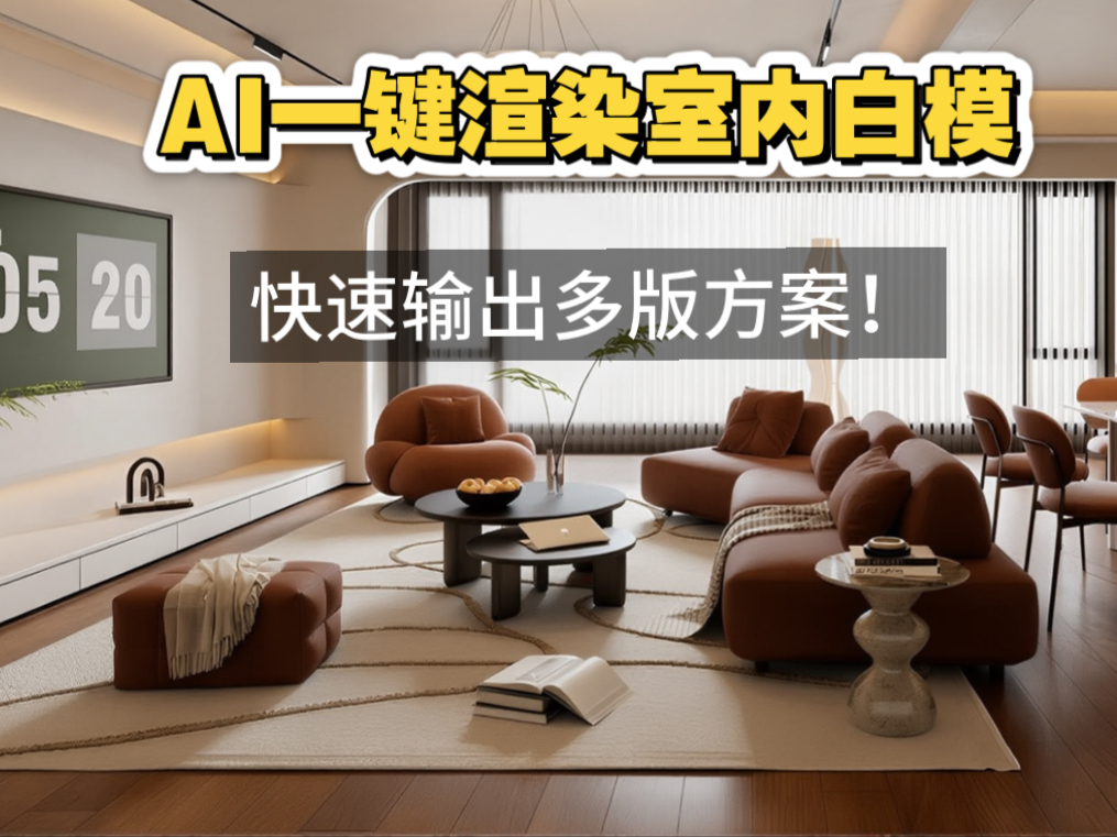 白模一键AI生成效果图,多套方案任你选!