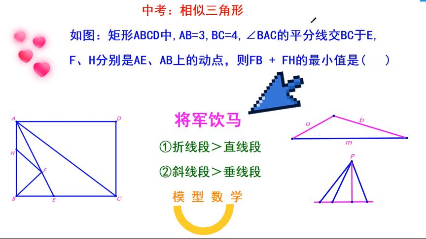 中考数学:相似三角形与将军饮马的结合,理解模型通法解题