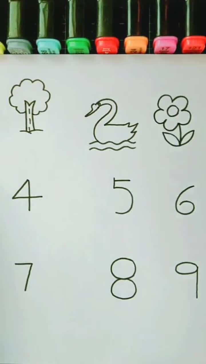 79.这些数字都简笔画简笔画教程