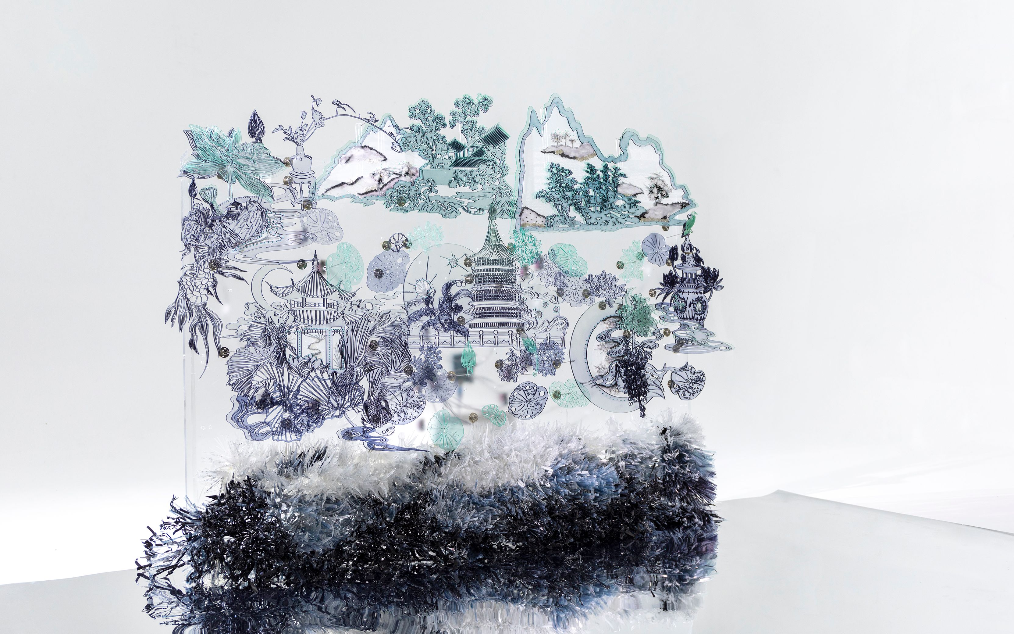 中国美术学院毕业设计/室内纺织品设计/textile/西子层林