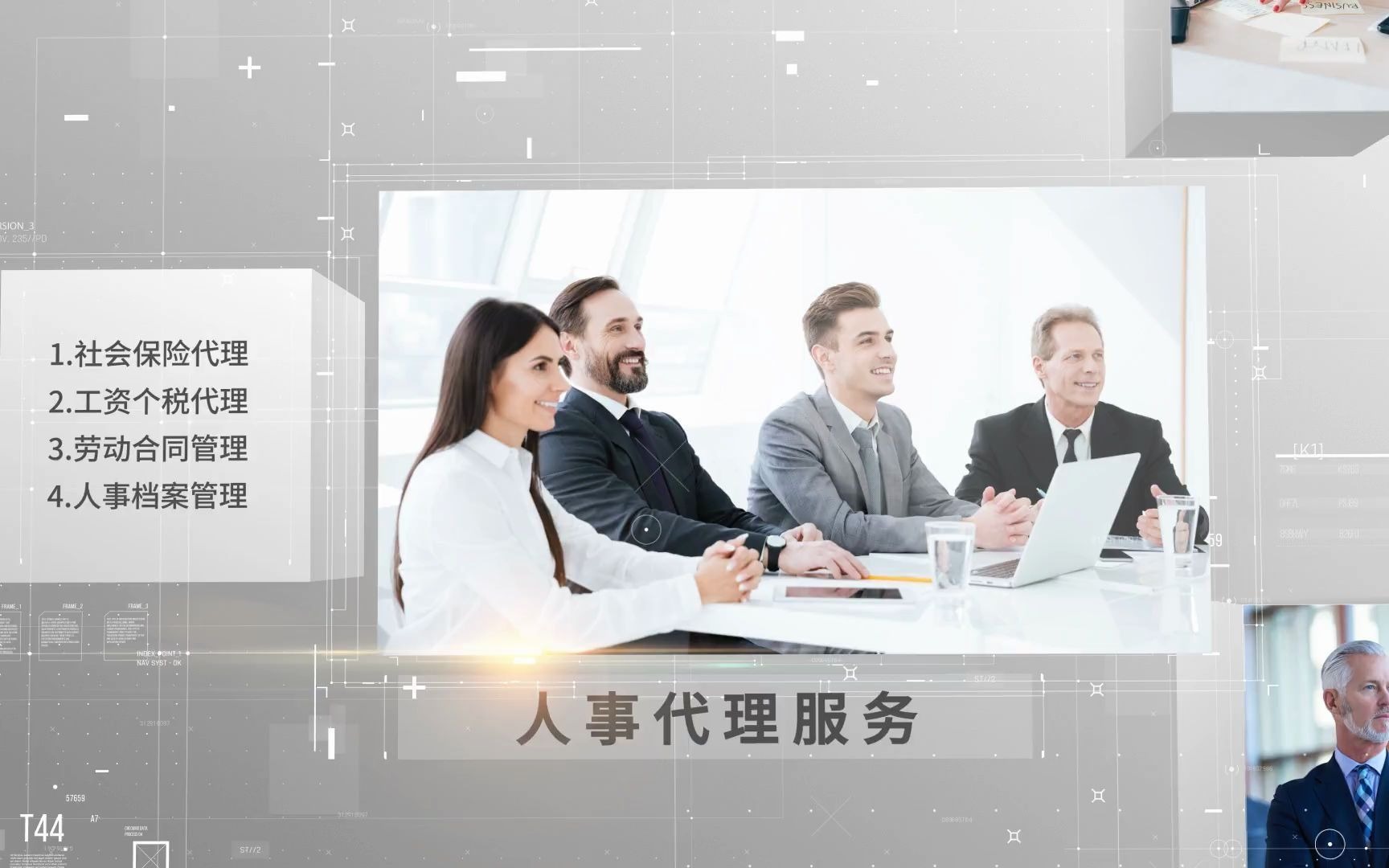 【模板】人力资源企业宣传视频模板,公司概况简介视频制作