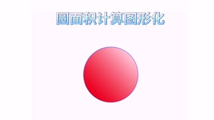 圆面积计算图形化,非常适合初学者。