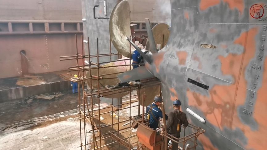 傅老軌漂流記0014 尾轴下沉量测量、螺旋桨渗透探伤