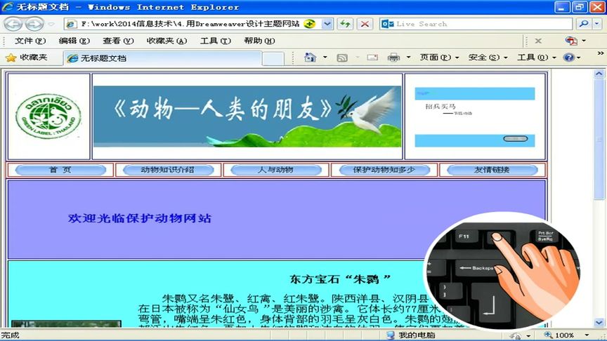 江苏省初中信息技术课程:第86讲,网站制作给网页增加动态效果