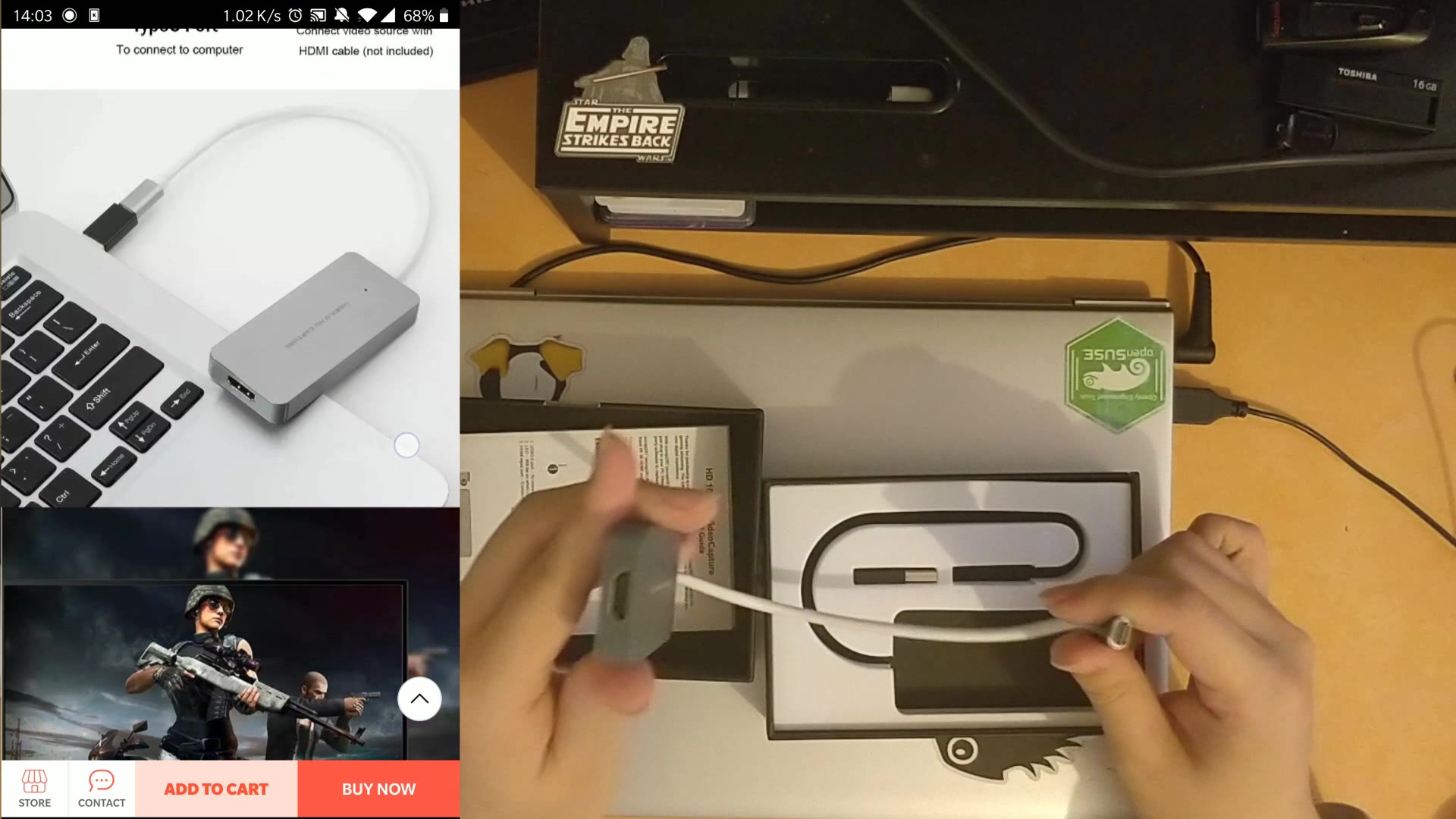 【开箱】阿里 Aliexpress 购入的 USB 视频采集卡开箱 1080P 60FPS
