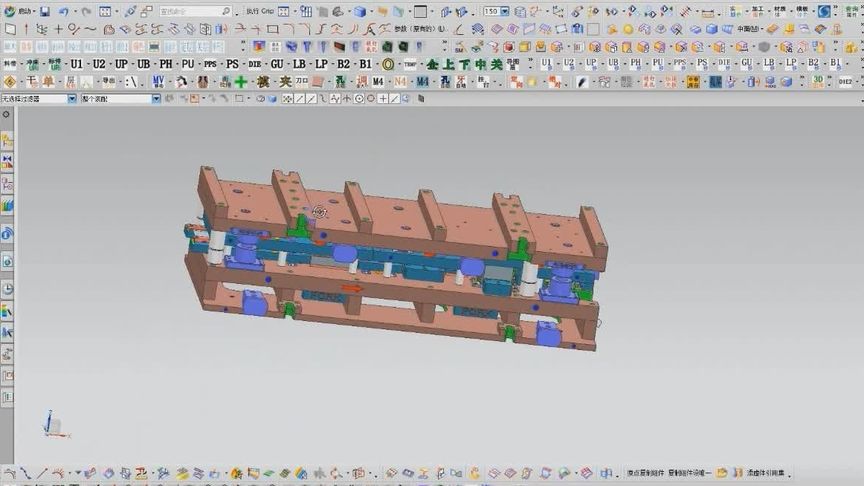 五金汽车模具设计之本田汽车侧门板零件料带工艺排样