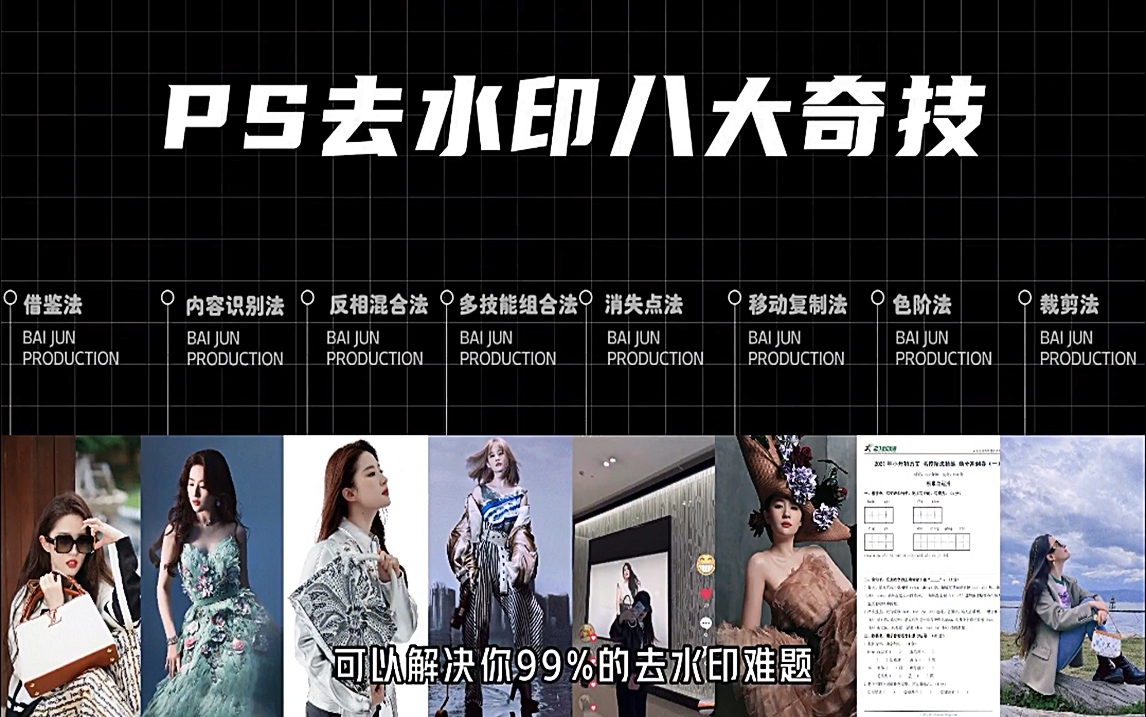 【PS去水印】新手必学!8种核心技巧教你无痕去除99%的水印!