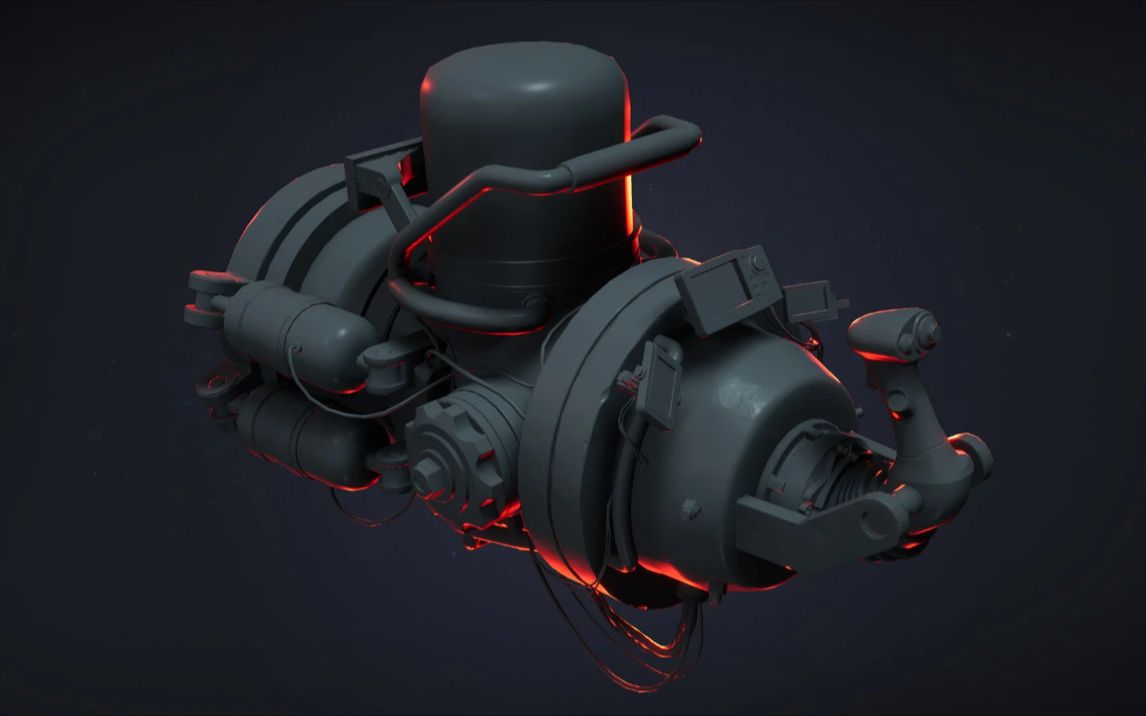 【3Dmax】次世代硬表面建模:机械大炮模型制作