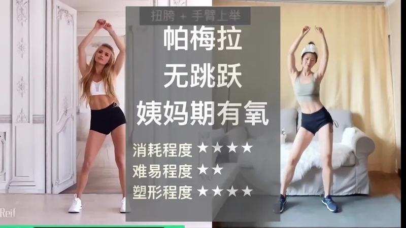 帕梅拉没有扎头发!姐妹们可以冲!无跳跃的帕梅拉有氧操