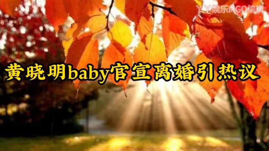 黄晓明baby官宣离婚引热议