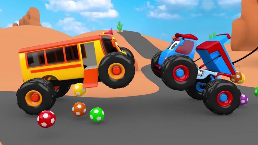 鲨鱼宝宝和形状们做游戏 学习颜色和英语 趣味动画少儿早教