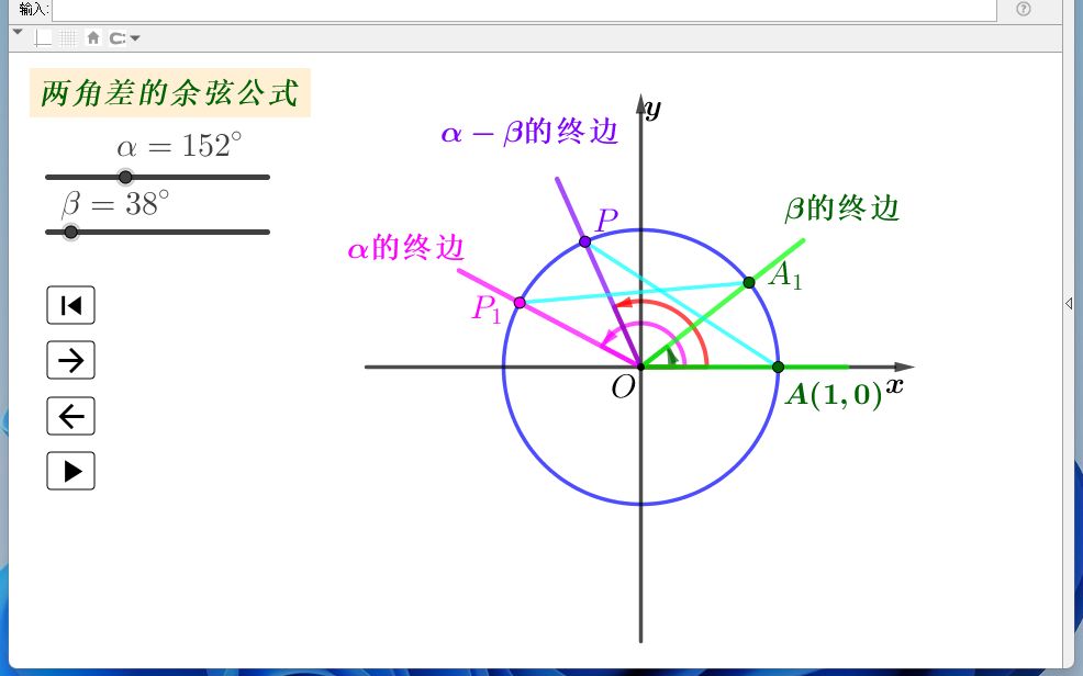 两角差的余弦公式