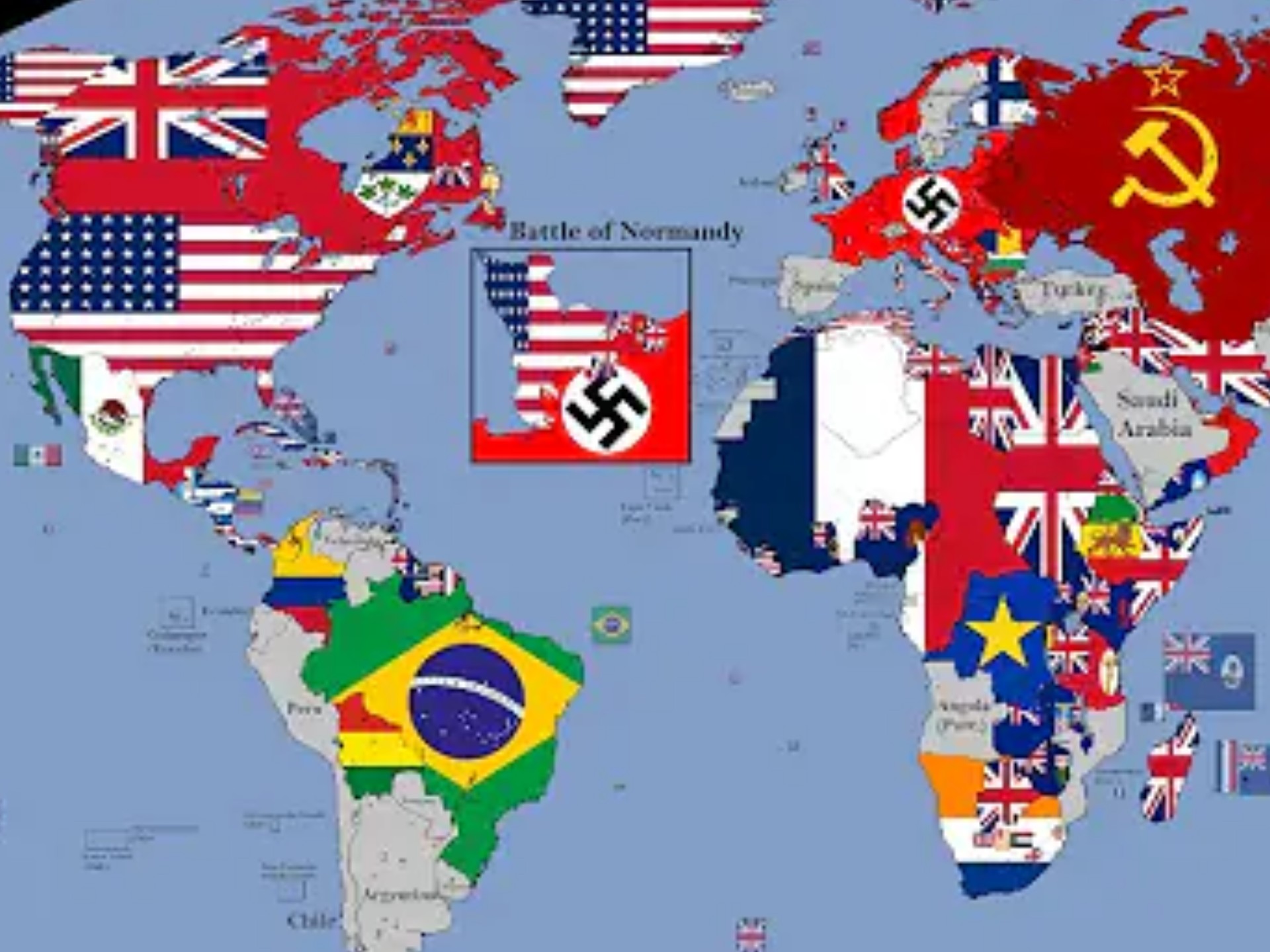 【历史地图】第二次世界大战各条战线变化:每天