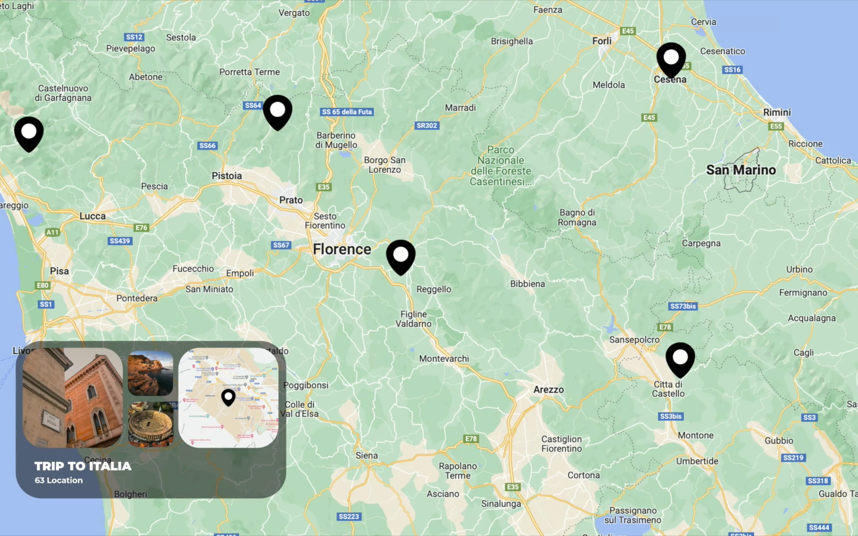 AE模板-地图路线标注线路规划GPS定位文字标题模板旅游坐标位置...