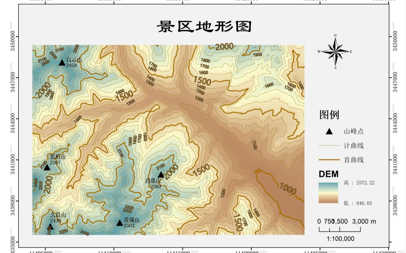 ArcGIS专题制图系列之等高线制图