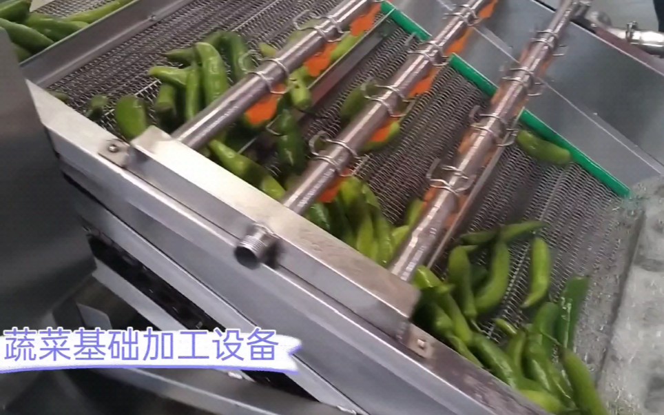 辣椒清洗机,青辣椒清洗设备,每小时2000斤,配套震动沥水机,连续式...