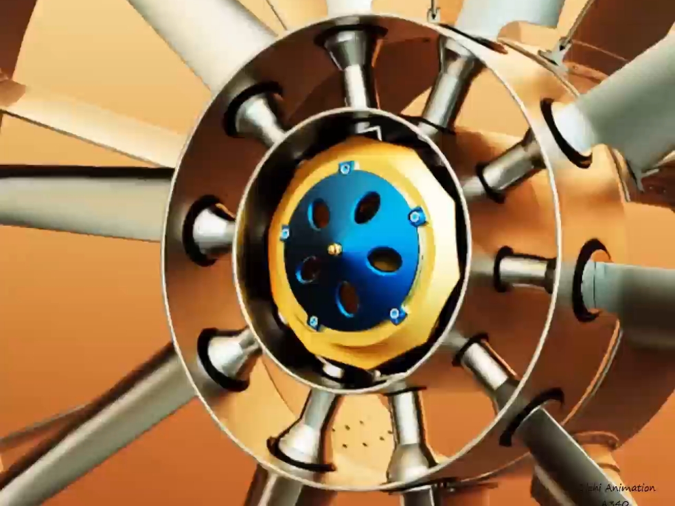 A340螺旋桨叶角度调整原理动画