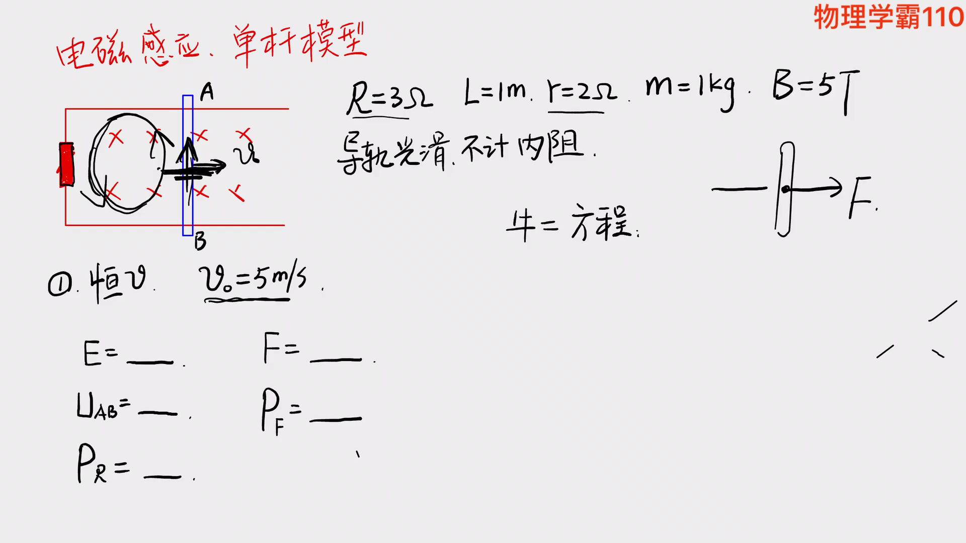 【高考物理】电磁感应单杆模型1