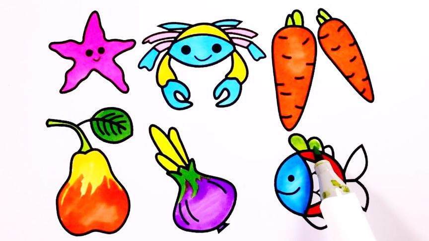 学龄前儿童早 教绘画视频教程,想学画画的小朋友看过来!