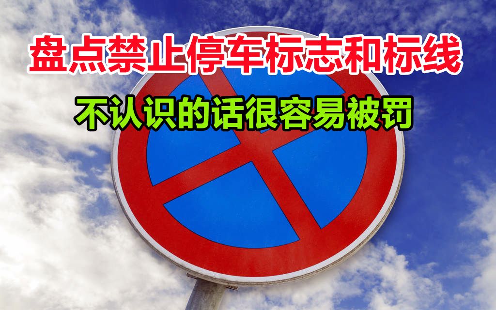盘点禁止停车的标志和标线有哪些,如果不认识,当心钱包受不了