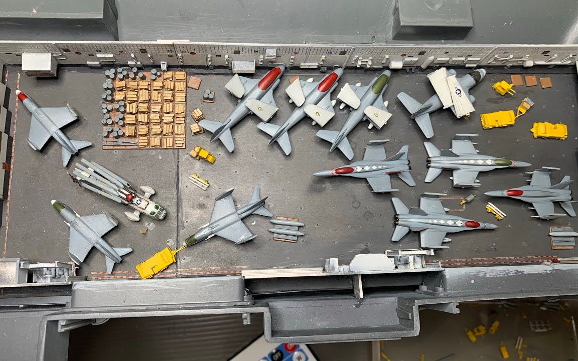 三角号 1/350 CVN-65 企业号航空母舰模型制作 PART-11