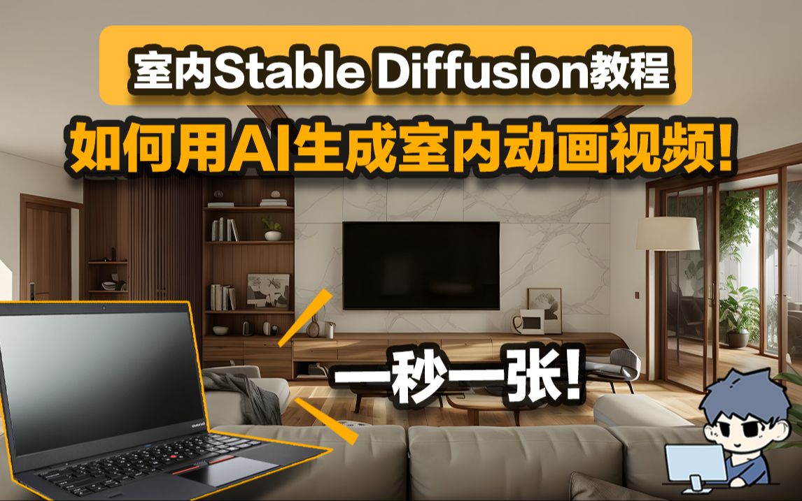 室内StableDiffusion教程 | 快速用AI来制作室内效果图动画视频!