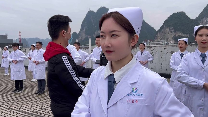 给白衣天使医生拍宣传片#致敬医护人员 #护士小姐姐 #医生