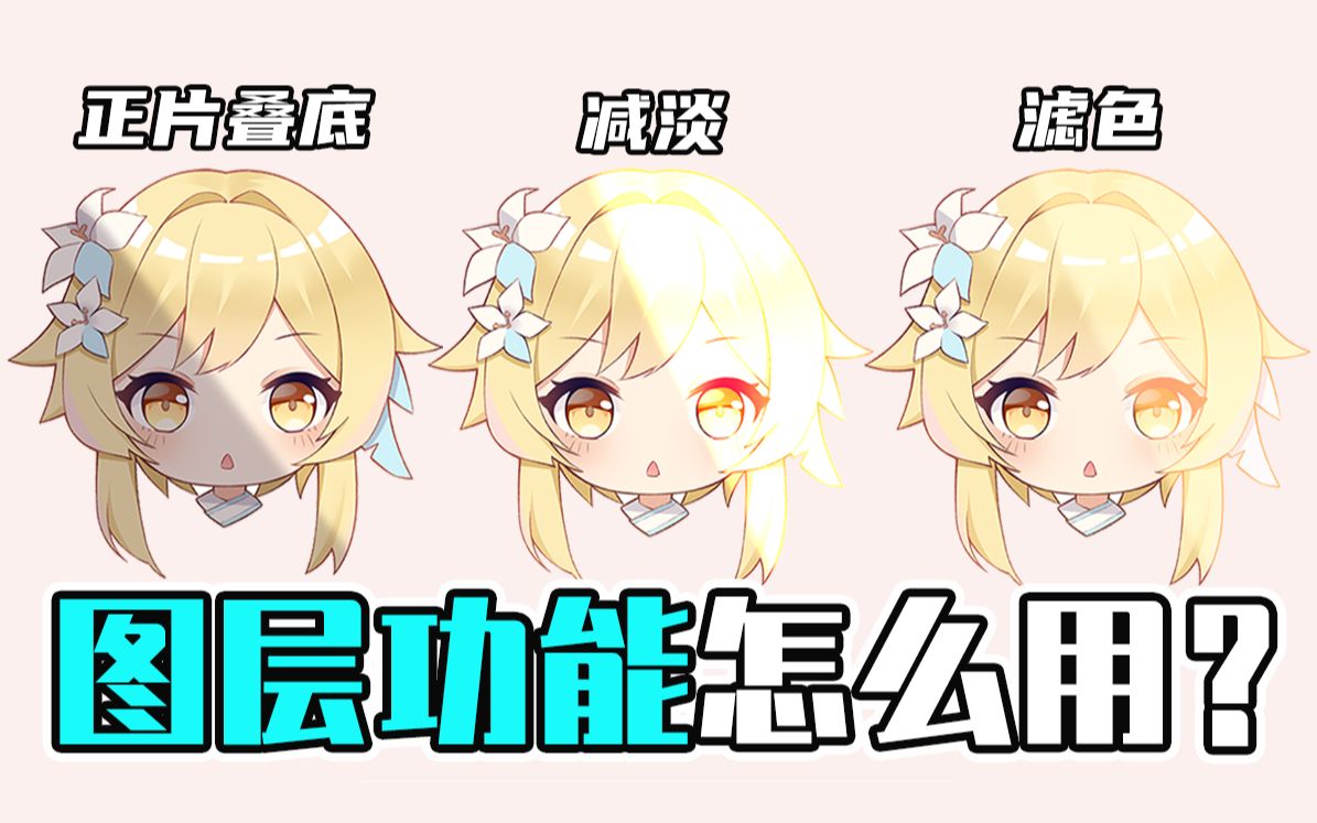 正片叠底/叠加/滤色/减淡都是啥?如何用图层功能来上色?【绘画学习|...