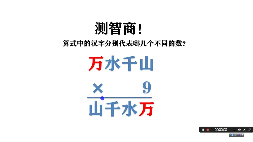 算式谜:算式中的汉字分别代表什么数,孩子和家长研究半天。