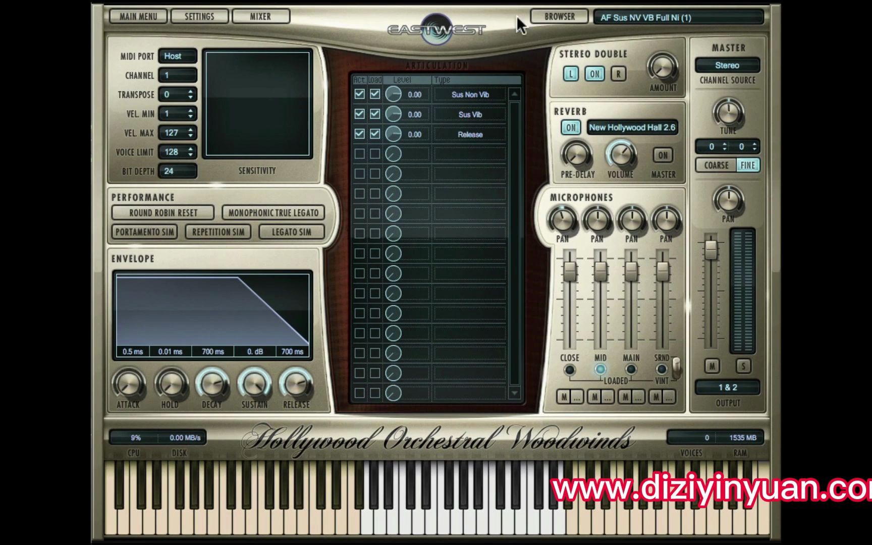 East West Hollywood Orchestral Woodwinds Diamond的使用教程