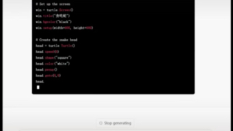 ChatGPT 自动生成贪吃蛇代码