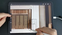 【iPad procreate手绘教程】室内空间快速手绘 室内构图小技巧~