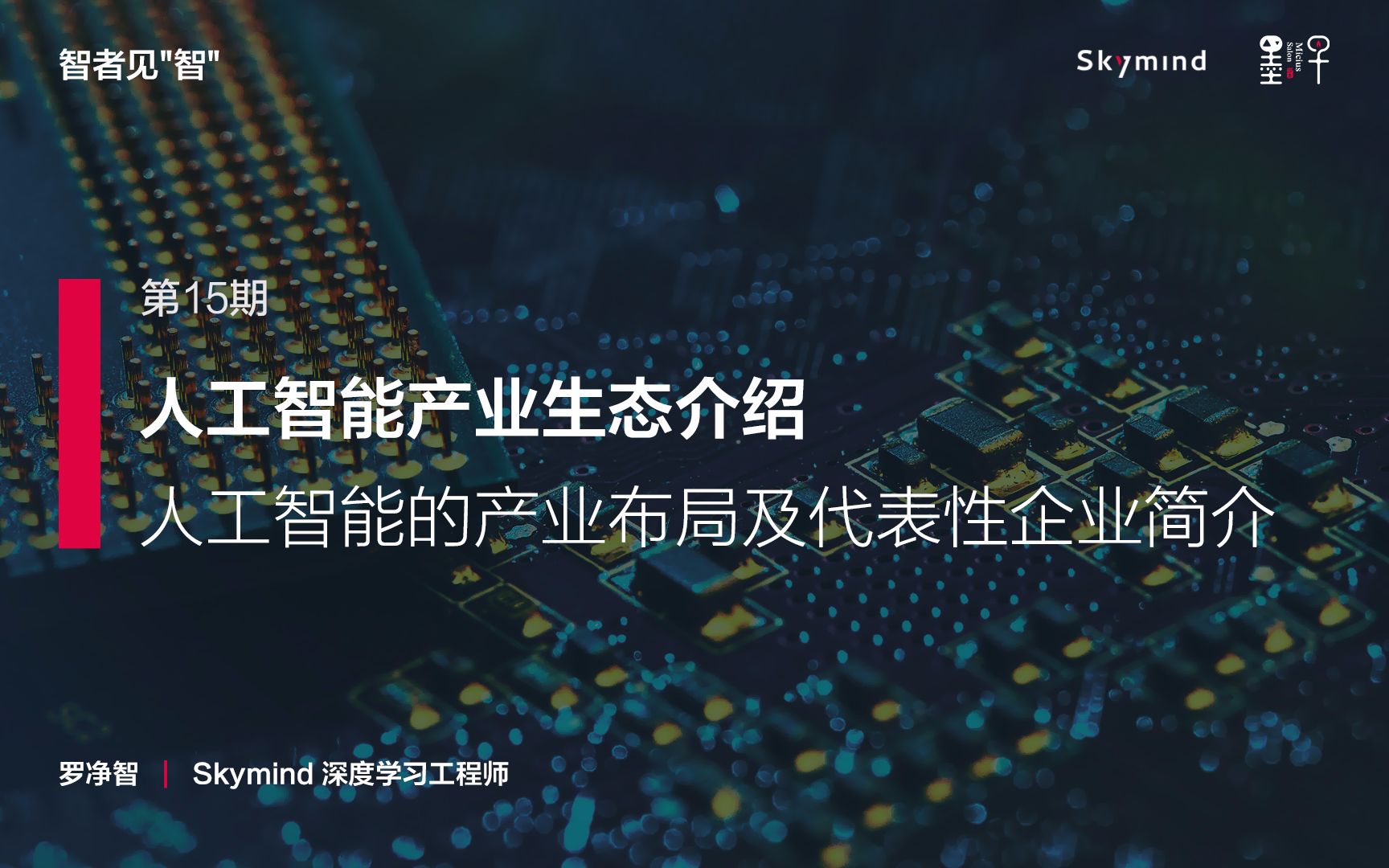 【智者见智】- 第六期 - 人工智能产业生态介绍