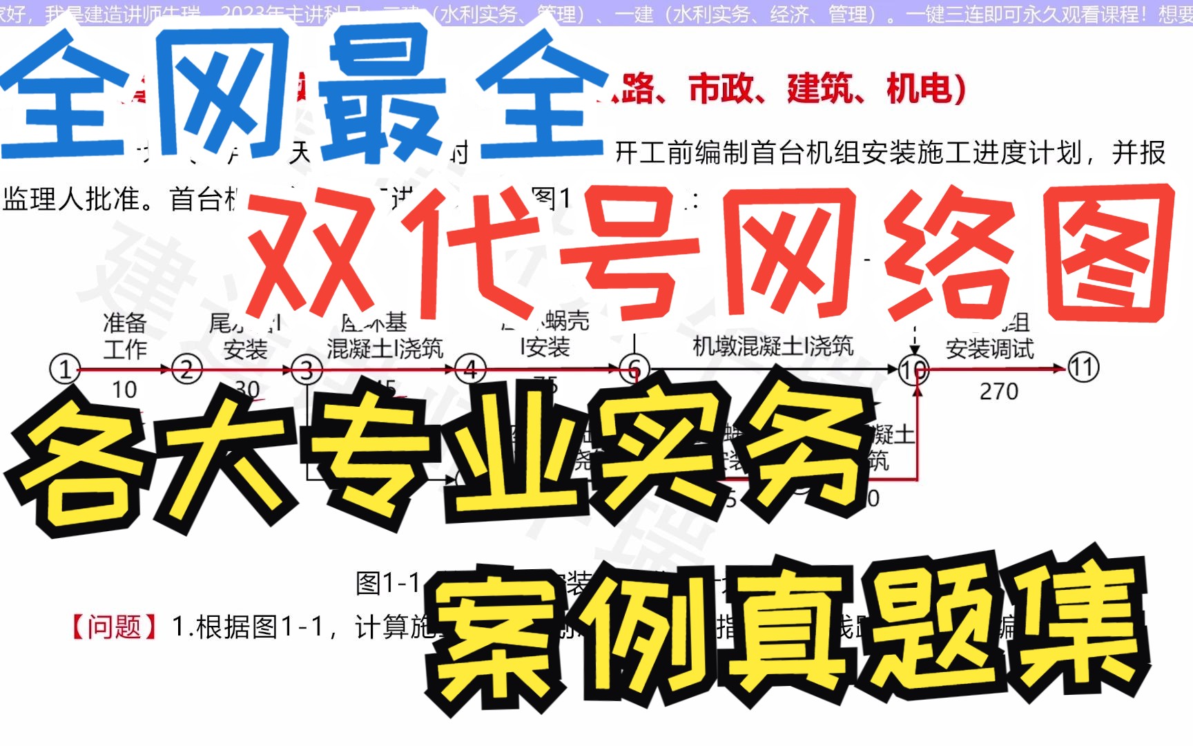 双代号网络图——各大专业实务案例真题集02